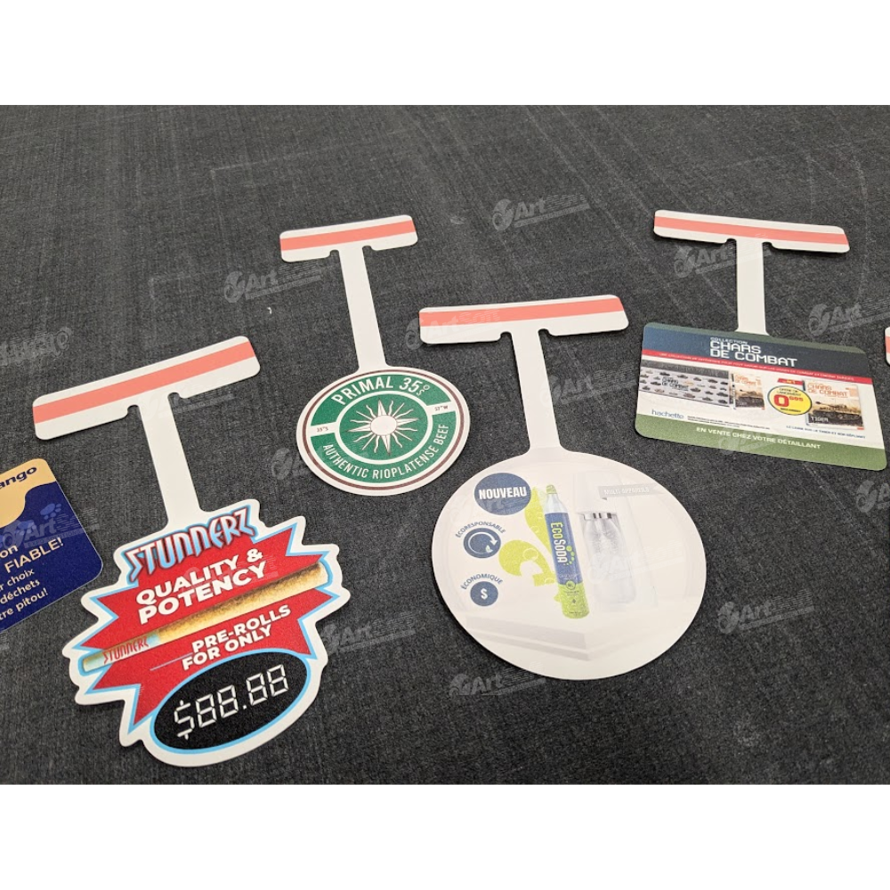 Shelf Dangler, Wobbler, Talker WITH Double Sided Tape | Artsoft Expo