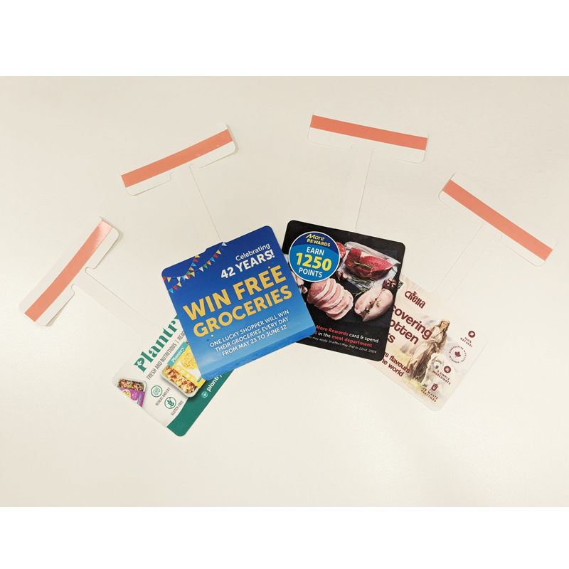 Shelf Dangler, Wobbler, Talker WITH Double Sided Tape | Artsoft Expo
